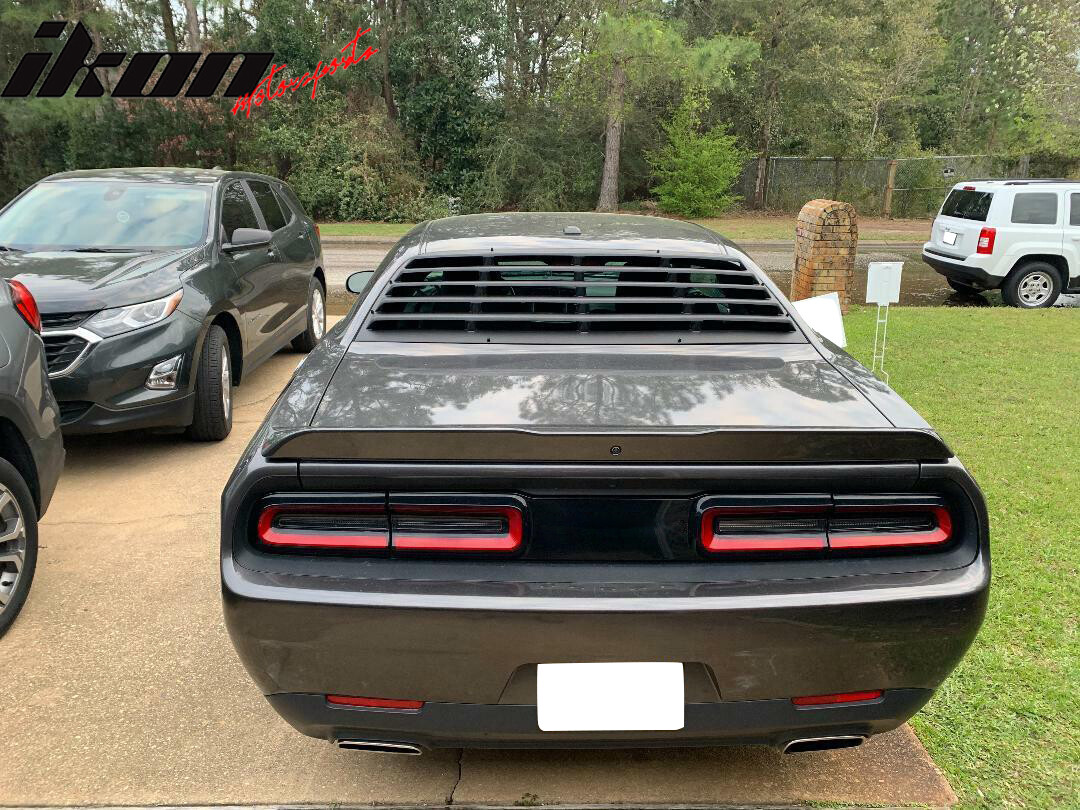 Fits 08-23 Dodge Challenger Rear Window Louver Sun Shade PU Unpainted ...