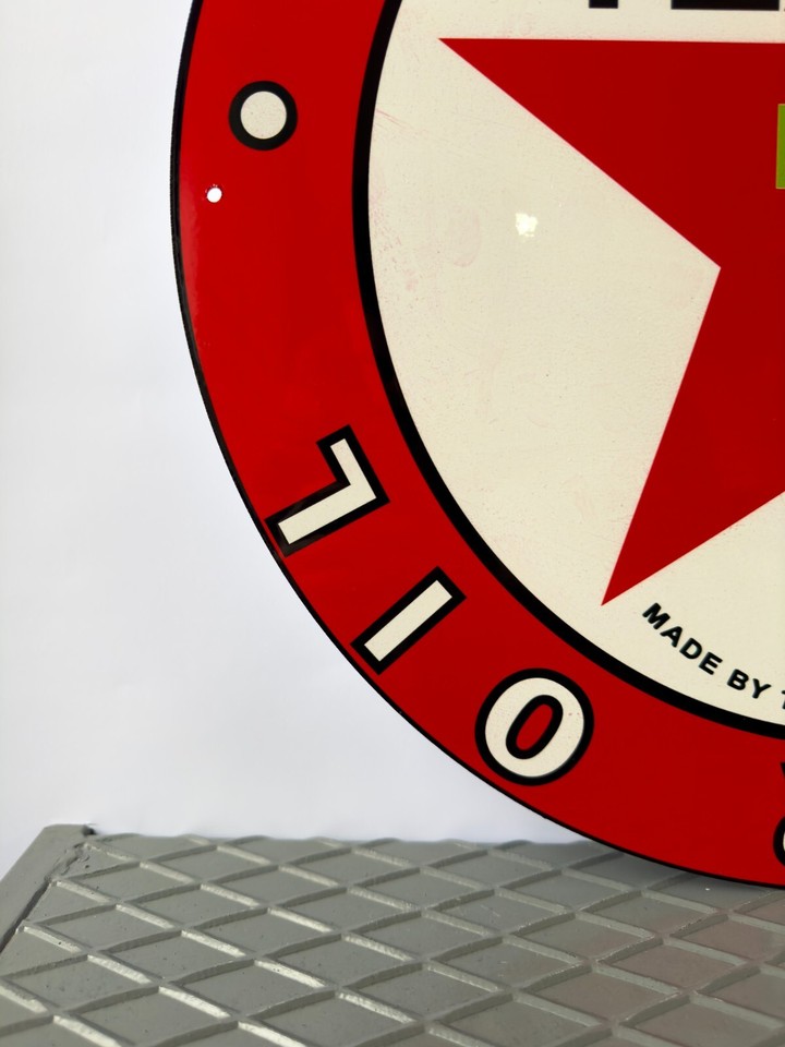 Rare- Vintage -Texaco - Heavy Metal Sign – XL • 19.7" (50cm) | eBay