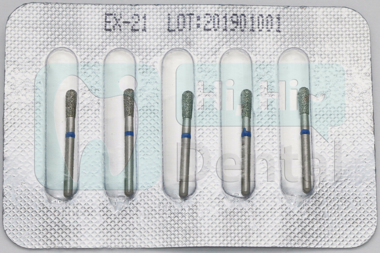 25Pcs Dental Diamond Burs FG Long Pear 830L/021M EX-21 Standard Grit ...