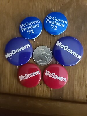 VTG George McGOVERN Sargent Shriver '72 Presidential Election Campaign ...