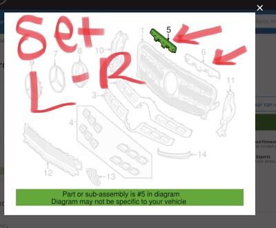 Mercedes-Benz 18-20 LH RH GLA250 45AMG Air Duct - Mercedes-Benz ...