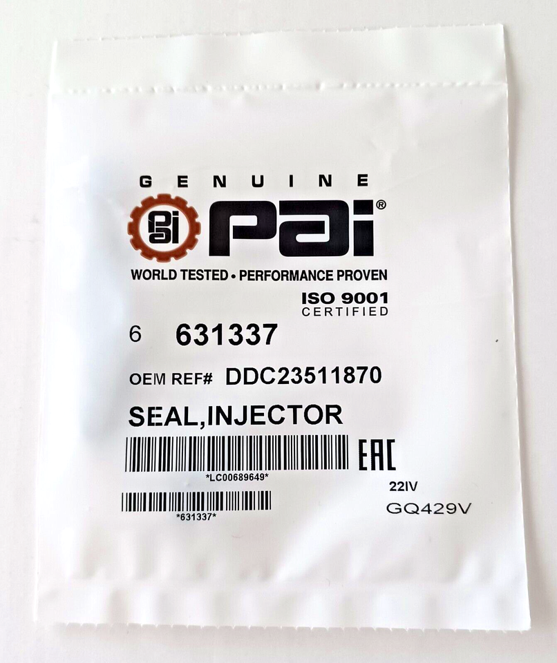 Graphite Injector Seals for Detroit Series 60 Qty. 6. PAI# 631337 Ref ...
