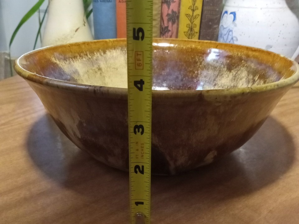 Vintage 1982 L. Hall Hand Turned 9" Multicolor Clay Pottery Bowl Signed ...