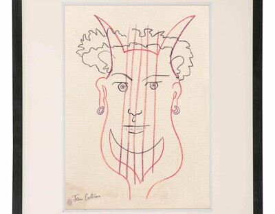 Jean Cocteau Drawing French Portrait Cubist Modernist Classical Faun ...