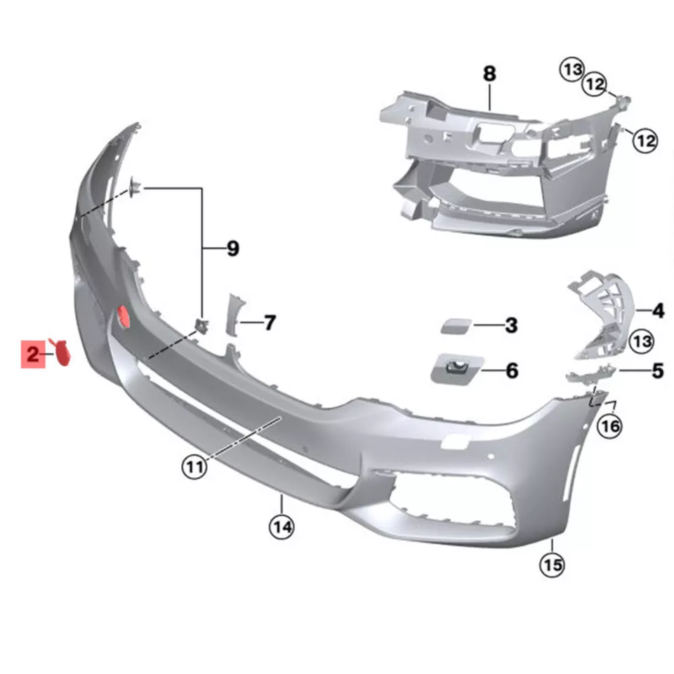 New Front Bumper Tow Eye Hook Cover Cap Fit Mini Cooper 2014-2021 ...