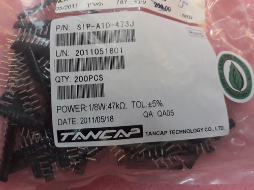 lot x 200 New resistors network 47k 200v 5% tencap SIP-A10-473J | eBay