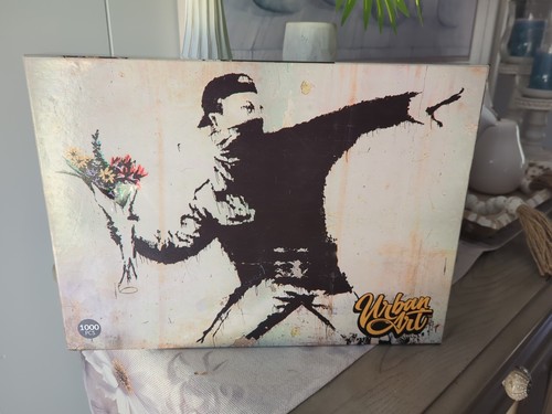 Banksy Urban Art Rage Flower Thrower 1000 Pc Puzzle Graffiti Art 24X18 ...