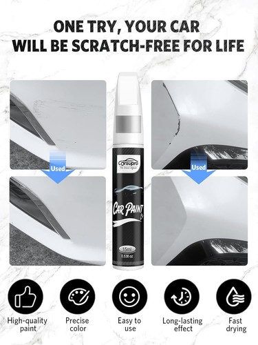 Bright White(PW7/GW7) for Jeep Touch Up Paint Pen, 2 in 1 Car Scratch ...