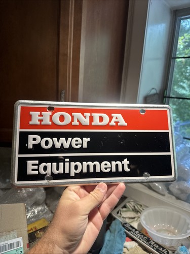VTG 1990 Honda Power Equipment Booster License Plate Sign Scioto Sign ...