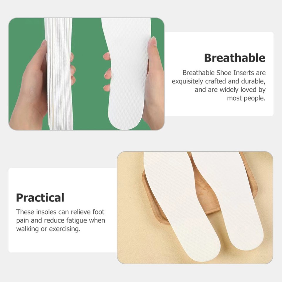 20 Pairs Comfort Insoles Wood Pulp Women Sneaker Inserts Shoe Pads | eBay