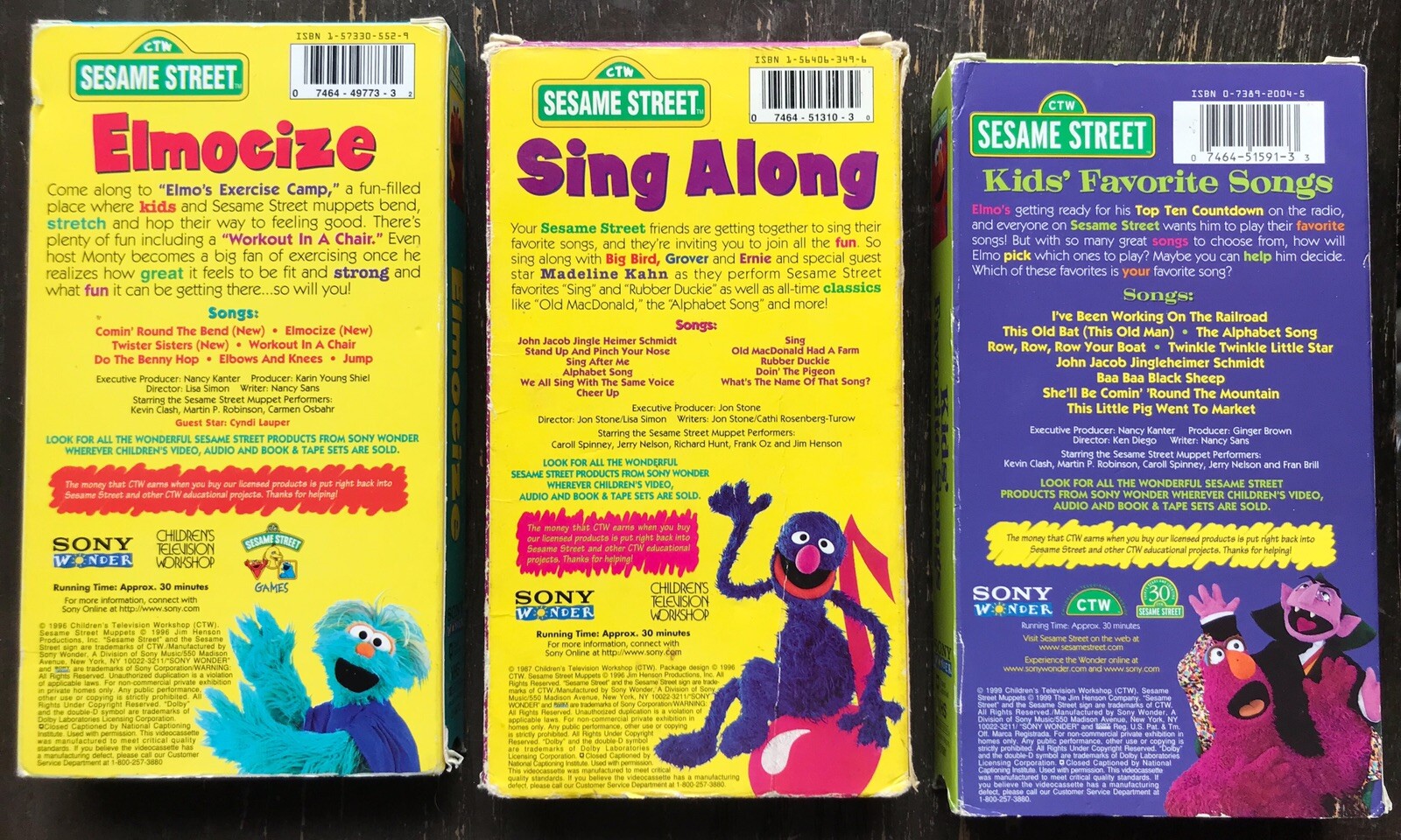 Sesame Street VHS Lot (3) Kids Favorite | Grelly USA