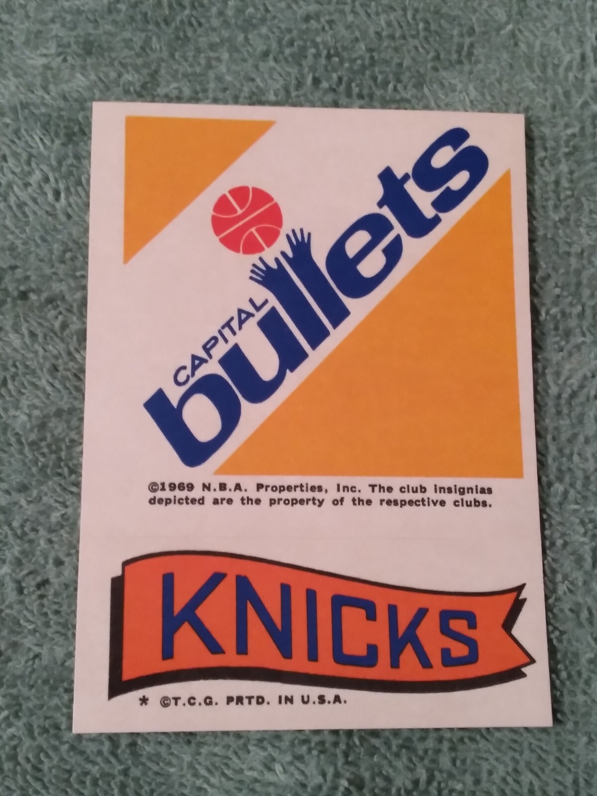 1973-74 Topps Basketball Team Stickers Capital Bullets/Knicks Near Mint ...
