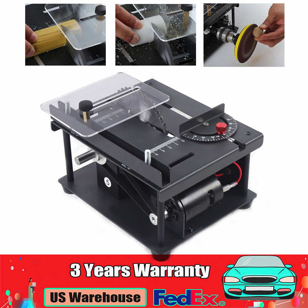 Multifunctional Woodworking Mini Sliding Table Saw Bench Saw PVC Wood Cutting US