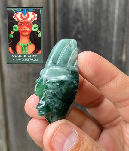 pendant, face hand carved from original jadeite from Guatemala | eBay