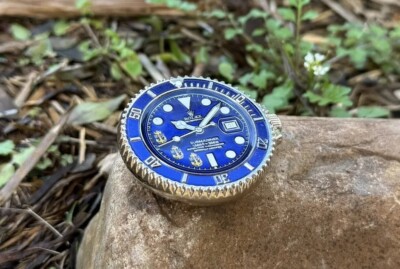 Navy Chief Seals Scuba Dive SUBMARINER Watch Smurf Challenge Coin NSW ...