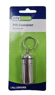 METAL Keychain Fob to Carry Pills or Nitroglycerin Tablet Bottle | eBay