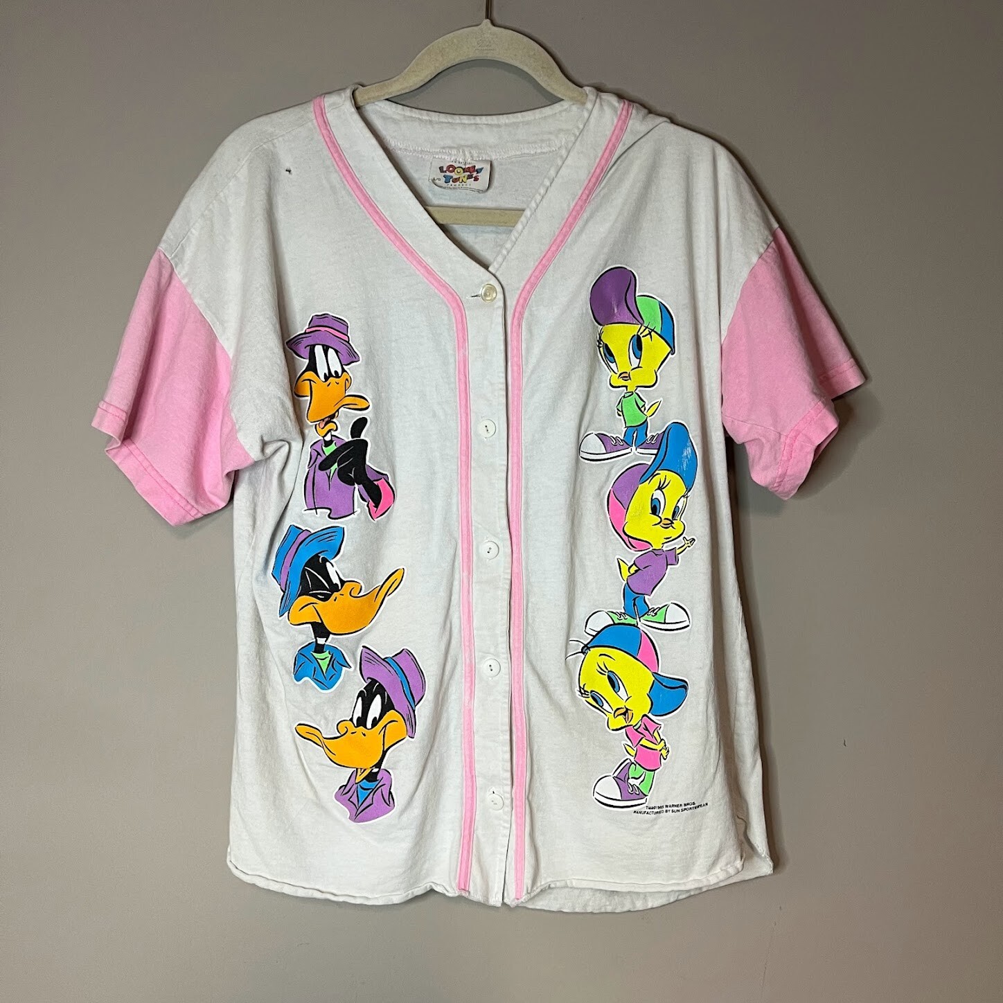 VTG 1995 Looney Tunes Daffy Duck Tweety Bird Baseball… - Gem