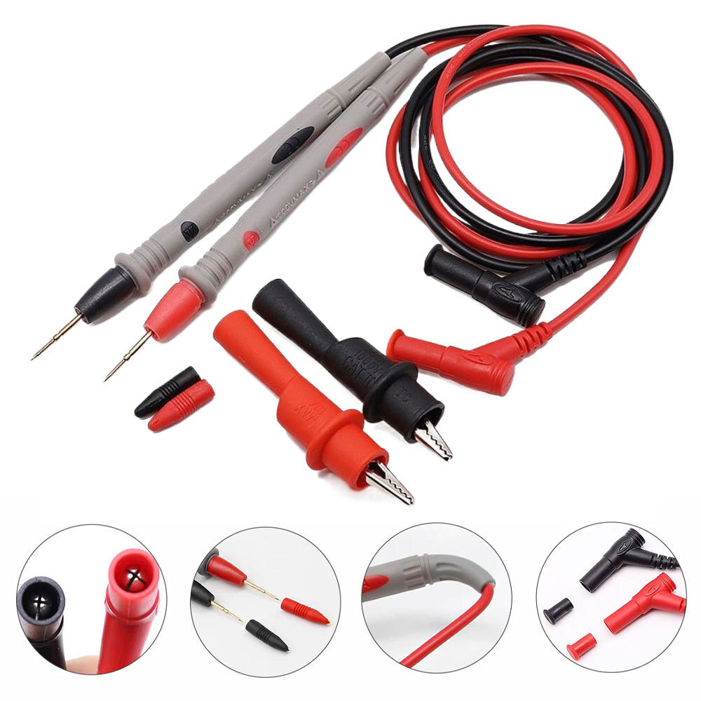 Multimeter Red & Black Test Leads Probe Replacement NEW Multimeter ...
