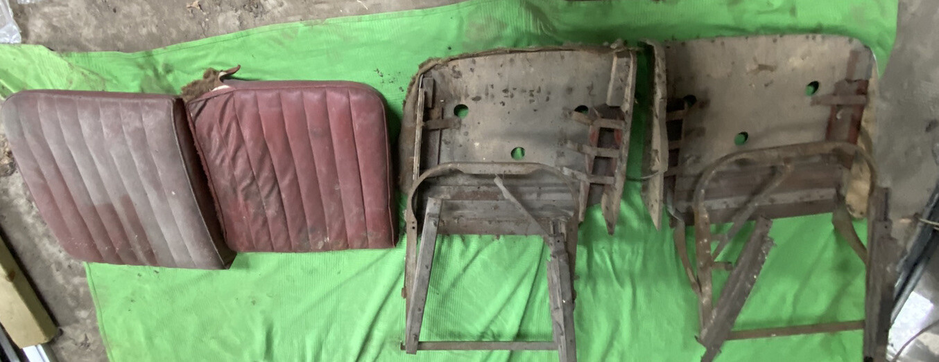 XK 120/150 Front Tipping Seat Frames With Runners And Squabs | eBay UK