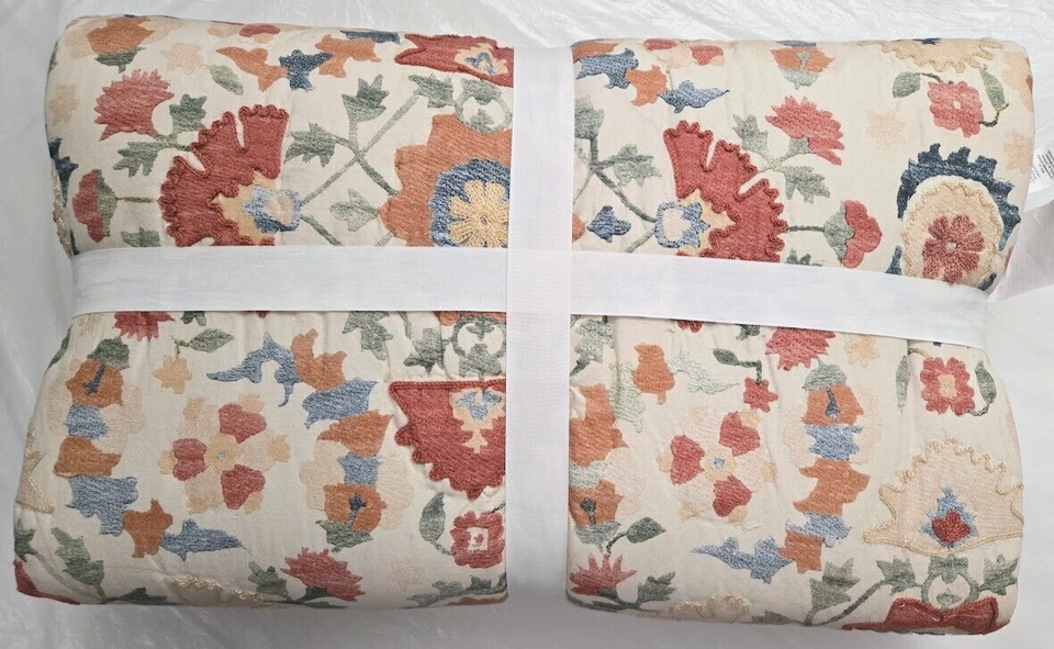 Pottery Barn Penelope Handcrafted Quilt Full / Queen 92" x 88 ...
