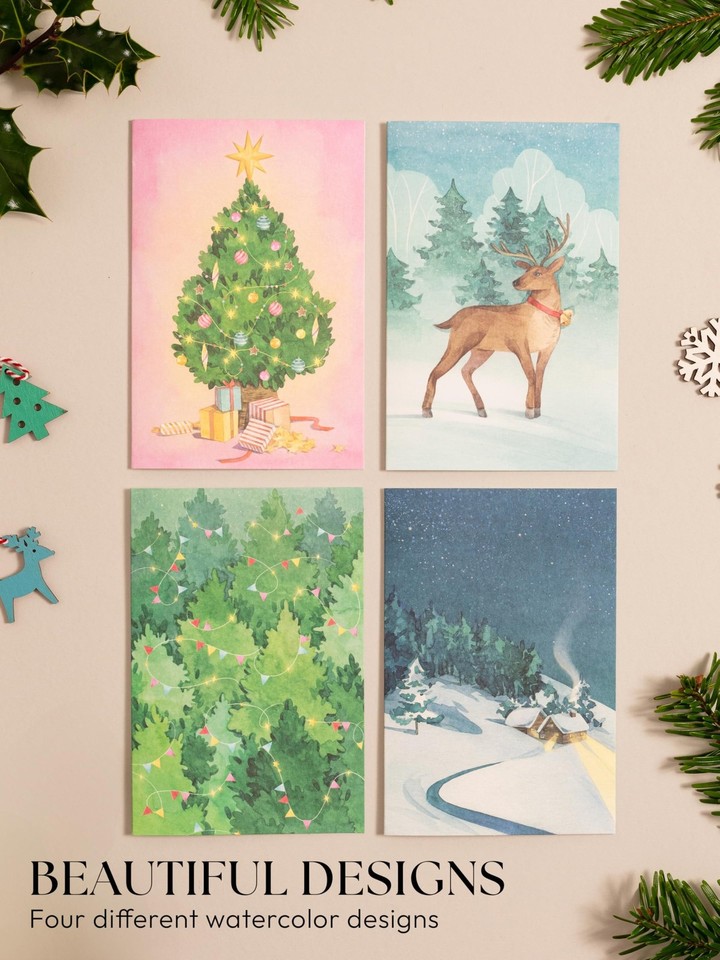Christmas Cards With Envelopes - Holiday Cards With Envelopes - Boxed ...