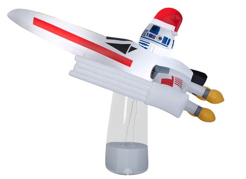 7' Christmas Light Inflatable Disney Star Wars R2D2 In X-Wing Fighter ...