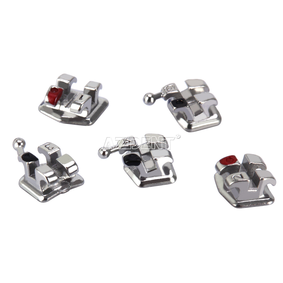 Dental Orthodontic Monoblock Metal Brackets Braces Mini Roth/MBT.022 ...