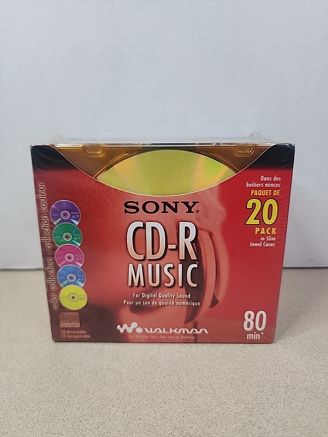 Sony CD-R Music 80 Min 20 Pack in Slim Jewel Cases 20CRM80LX2 - New ...