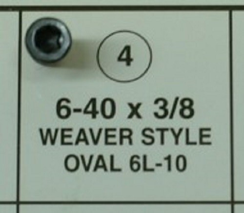 SN200 6-40 X 3/8" 4 Torx Head Weaver Style Oval Gunsmith Screws T-10 1 ...