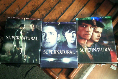 Supernatural: Complete Seasons 1 2 3 (DVD Boxsets) J Padalecki J Ackles ...
