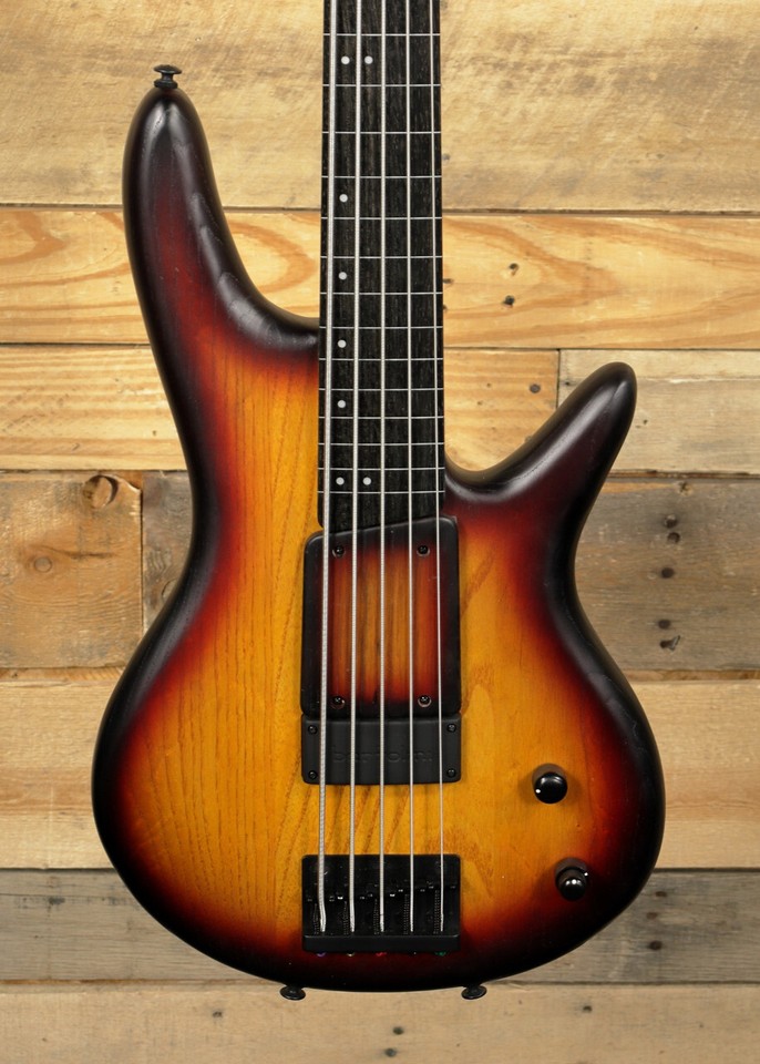 Ibanez Gary Willis GWB205 5-String Fretless Bass Tequila Sunrise Flat w ...