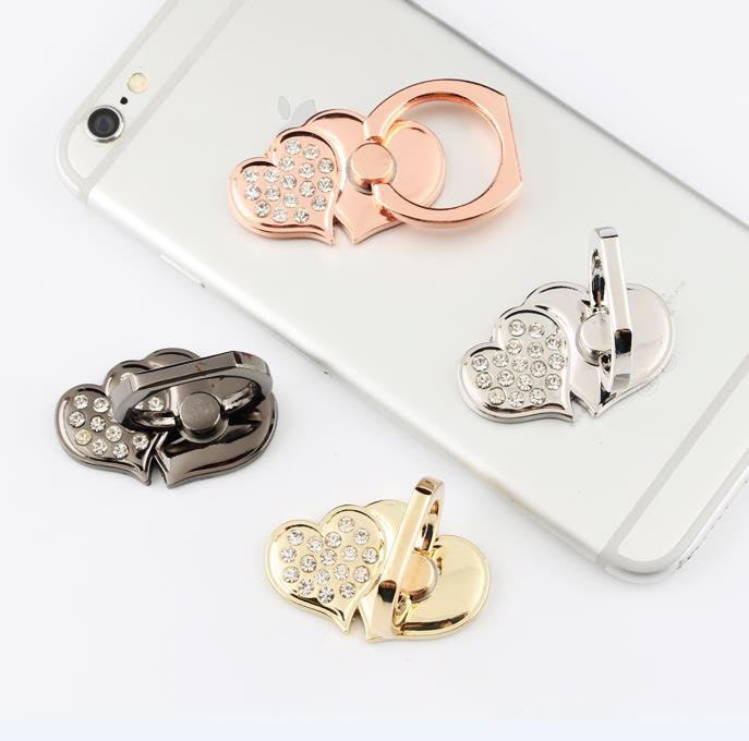 Universal Crystal 360 Rotating Finger Ring Stand Holder For Cell Phone ...