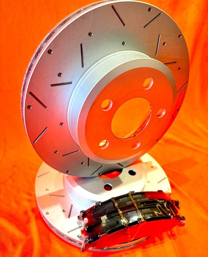 Front VMAX Dimple & Slotted Disc Brake Rotors & PADS fits Falcon BA BF ...