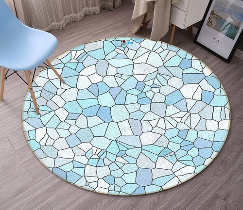 3D Light Blue Fragments NBC495134 Game Rug Mat Elegant Photo Carpet Mat ...