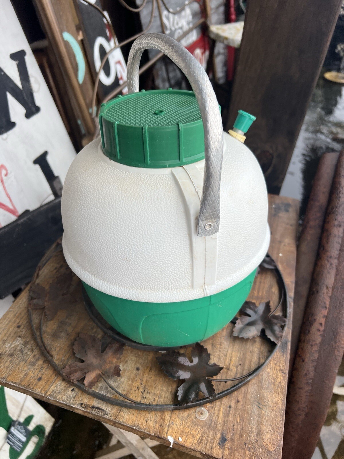 Vintage Insulated Picnic Jug Green/White Cooler Fishing Bobber | eBay