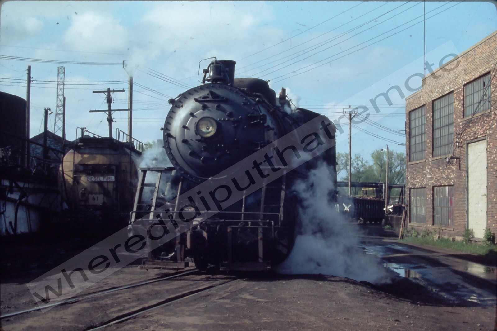 Original Slide NWS&W 05 formerly GTW 8305 0-8-0 Sterling ILL 5-3-1974 ...