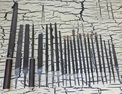 23 Vtg Black Diamond Hand File Tool Mixed Lot USA Flat Triangle Round ...