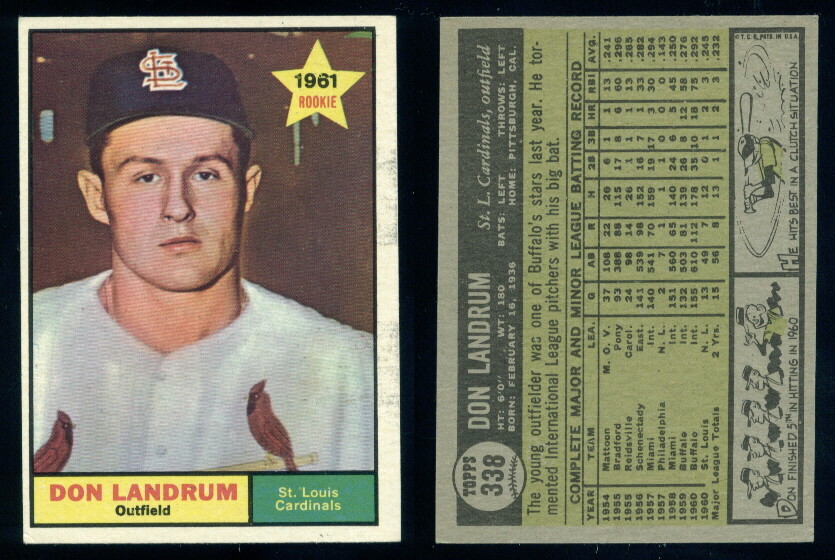 (67979) 1961 Topps 338 Don Landrum Cardinals-EM | eBay