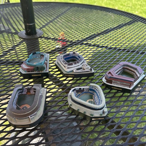 Lot of 5 Baseball Stadiums 3" mini replica 2004 Rare Fenway Polo Yankee ...