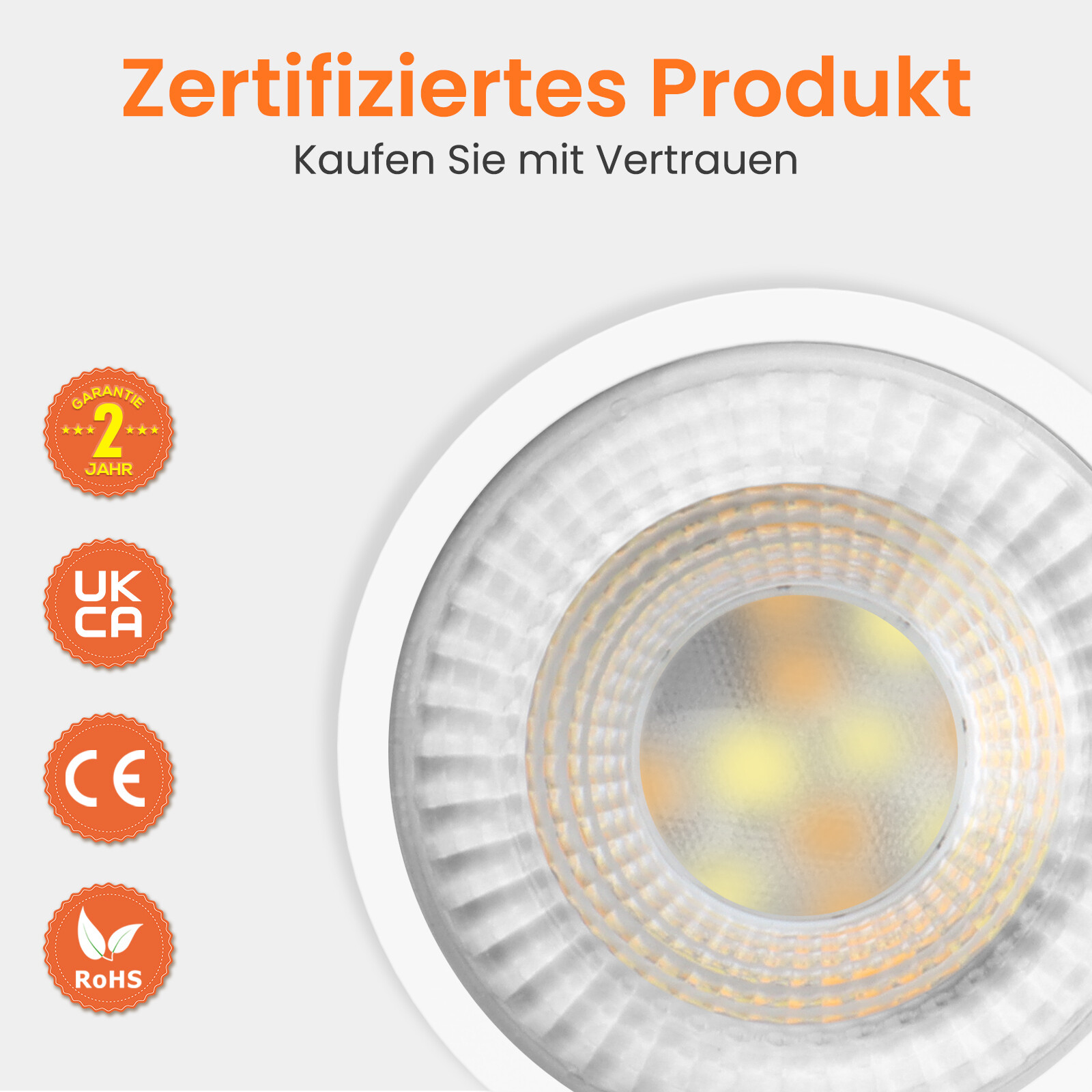 LED Modul Flach Dimmbar CCT 230V Spot Lampe 6W Einbaustrahler GU10 MR16 ...