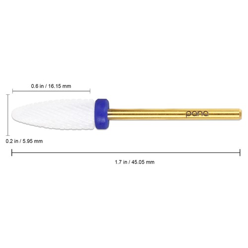 Professional Quality Ceramic White Flame Cone Shaped Bit Nail Drill ...