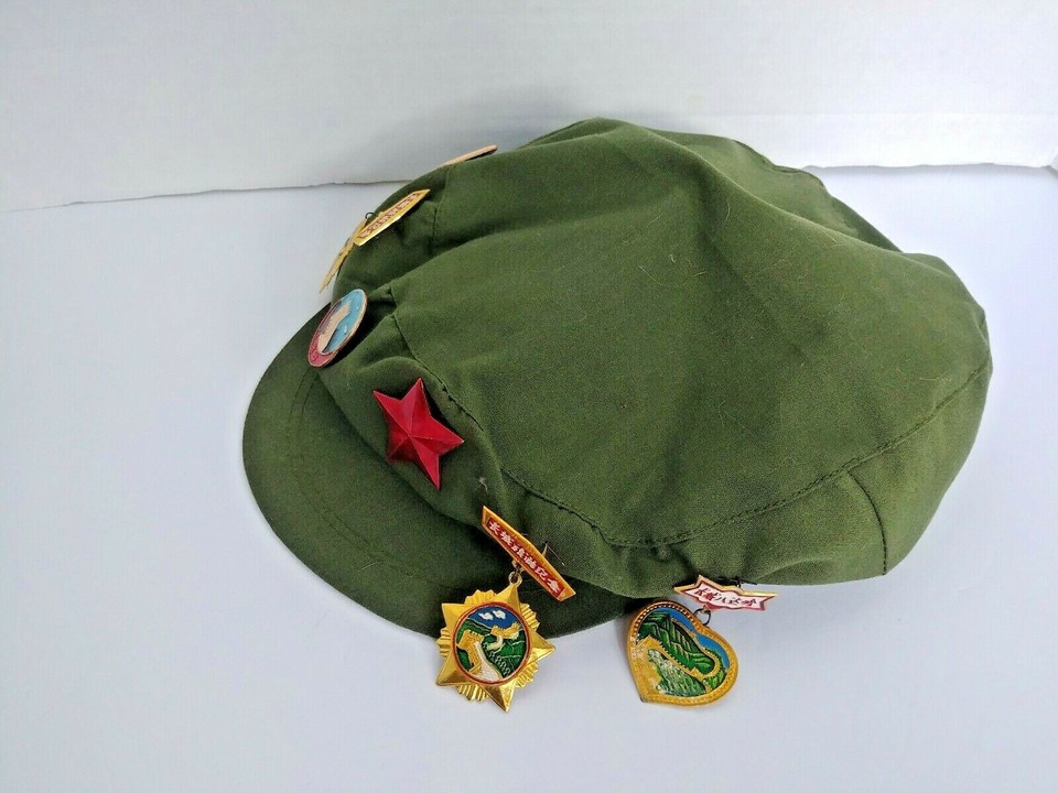 Chineese Beret With Red Star And Medals 'small size' | eBay