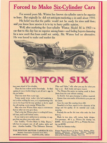 Old Antique 1900's American Automobile Car - Winton Models - 1905 ...