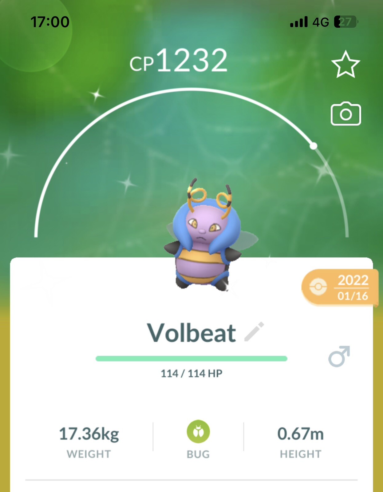 Shiny Volbeat - TRADE 1 Mil stardust - unregistered trade | eBay