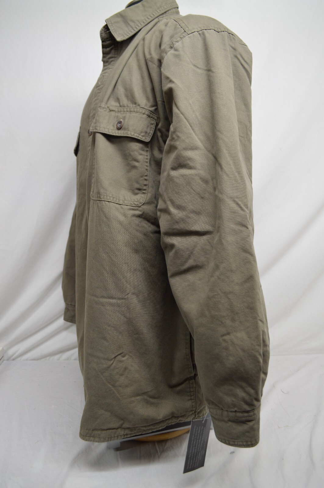 NEW Men's Marino Bay Fleece Lined Shirt Color is Olive Green Size XLT ...