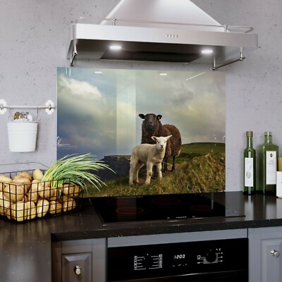 Glass Splashback Kitchen Cooker Panel ANY SIZE Farm Field View Baby ...