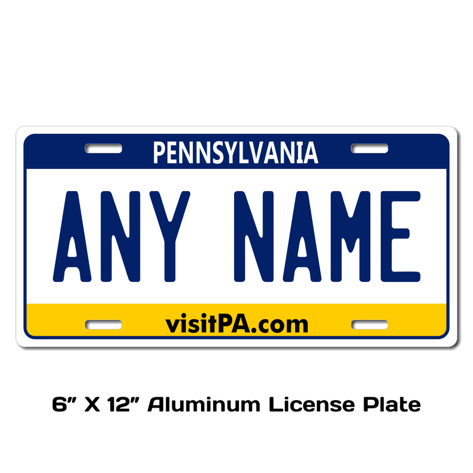 Personalized Pennsylvania License Plate for Bicycles, Kid's Bikes ...