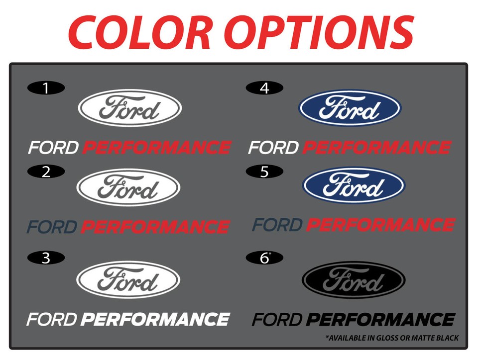 New Mustang Ford Performance 8 In Vinyl Decal Sticker Graphics Ford ...