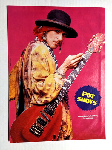 SHOOTING GALLERY / ANDY MCCOY / 1980'S MAGAZINE FULL PAGE PINUP POSTER ...