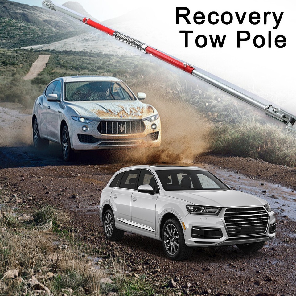 3Ton Vehicle Recovery Tow Pole Ridged Towing Bar Heavy Duty Straight ...